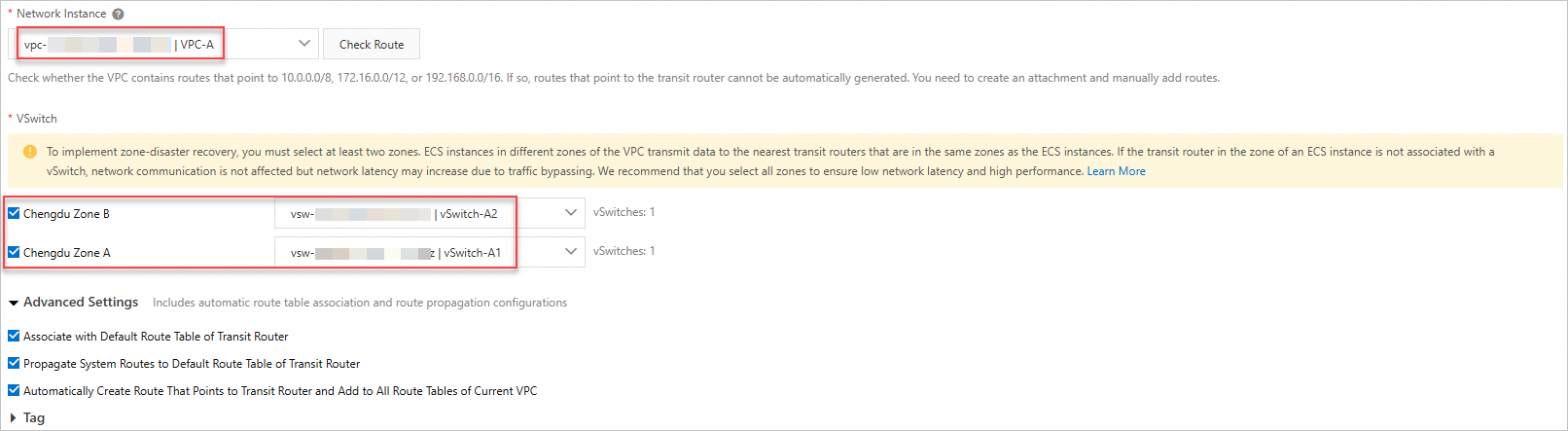 Use a transit router to enable VPCs to share an Internet NAT gateway ...