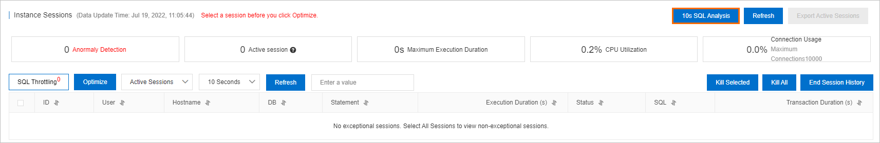 10 second SQL Analysis Database Autonomy Service Alibaba 