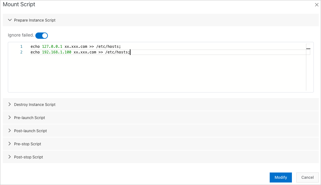 configure mount scripts in application lifecycles - Enterprise Distributed Application Service ...