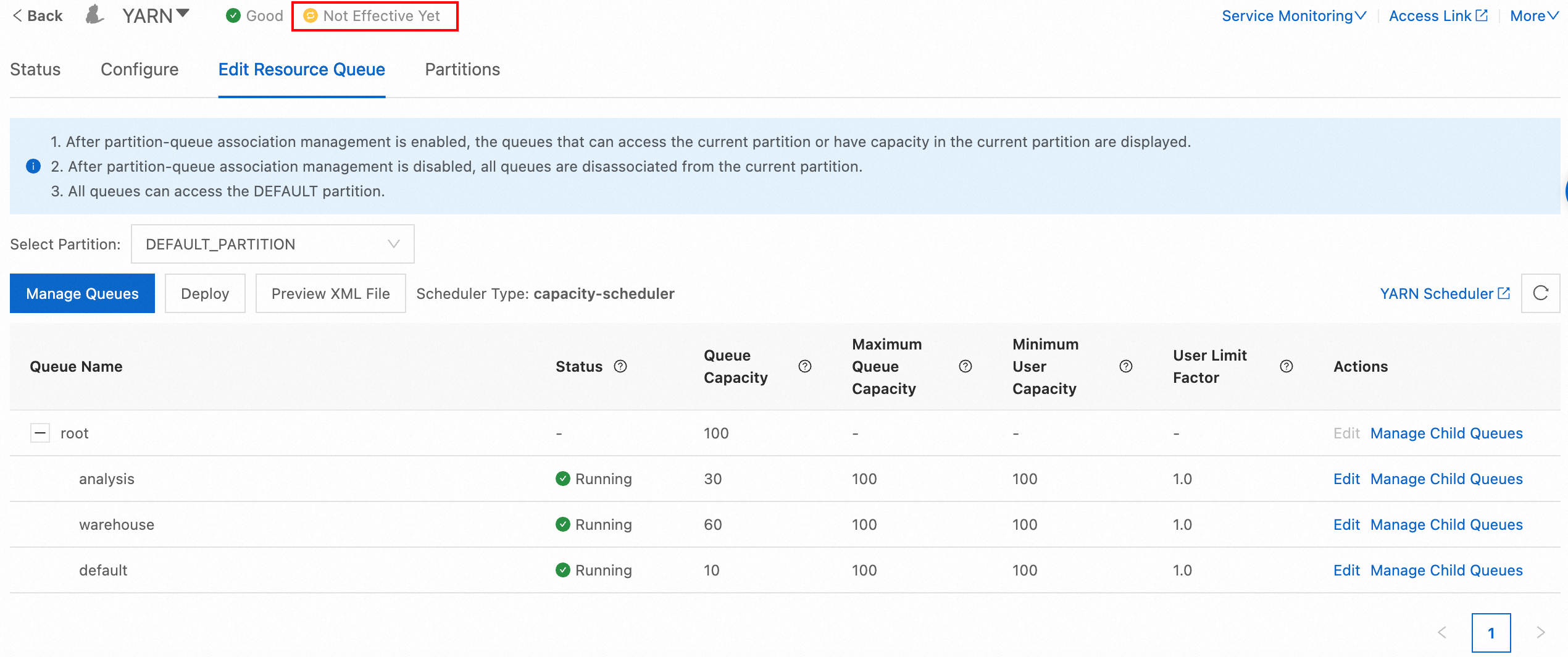 Practice for using the node label feature to manage nodes based on partitions - E-MapReduce ...