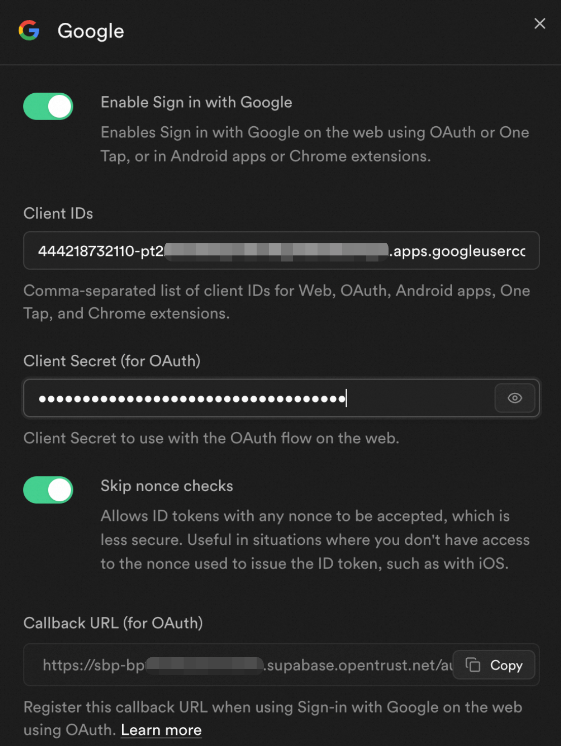 Implement third-party logon using Supabase - AnalyticDB - Alibaba Cloud Documentation Center