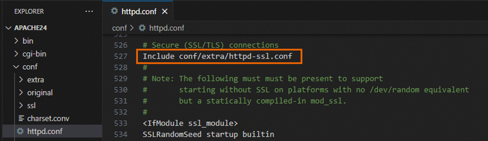 Install an SSL certificate on an Apache server (Windows) - Certificate Management Service ...