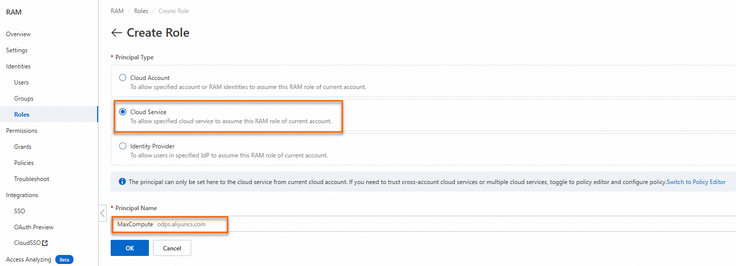 How to grant MaxCompute permissions to access OSS and Tablestore - MaxCompute - Alibaba Cloud ...