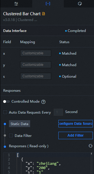 The Clustered Bar Chart widget - DataV - Alibaba Cloud Documentation Center