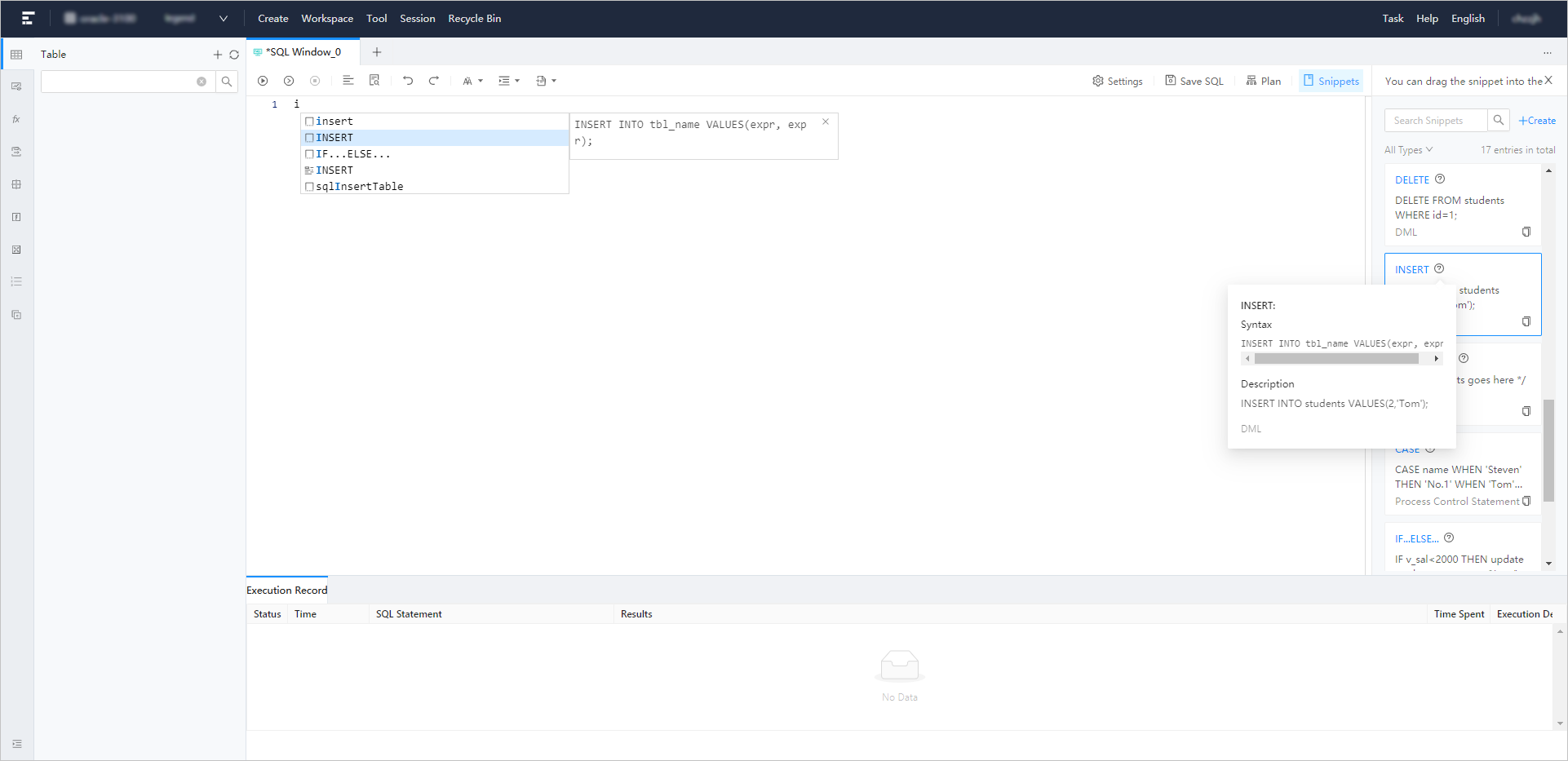 Snippets -OceanBase Developer Center-OceanBase Documentation