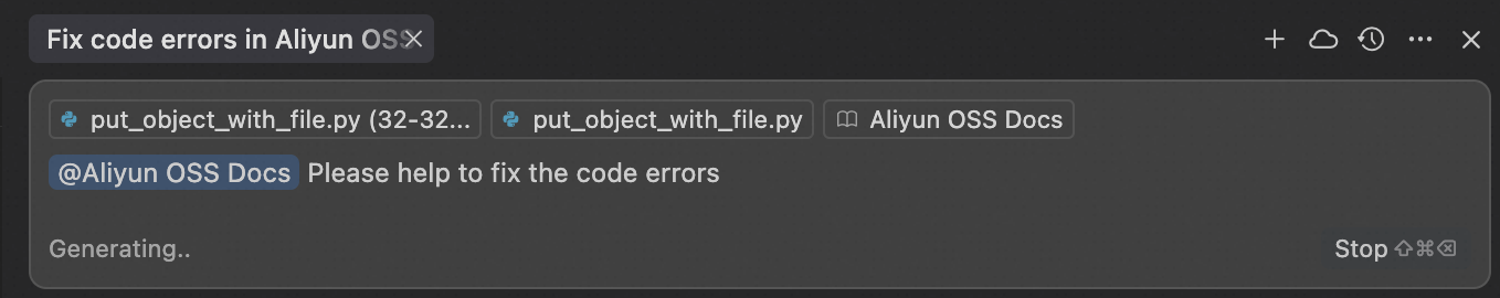 Use the OSS documentation in Cursor - Object Storage Service - Alibaba Cloud Documentation Center