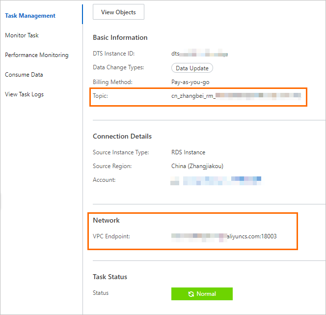 Use A Kafka Client To Consume Tracked Data Data Transmission Service 