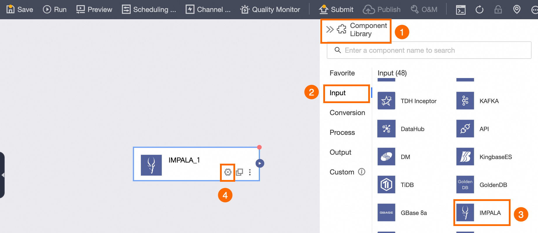 How to configure Impala input components - Dataphin - Alibaba Cloud Documentation Center