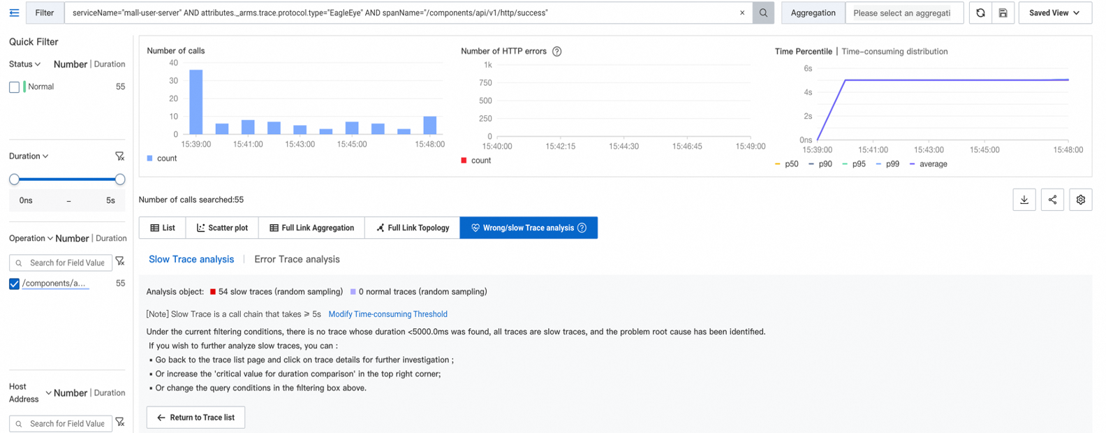 Troubleshoot applications based on slow and failed traces - Application Real-Time Monitoring ...