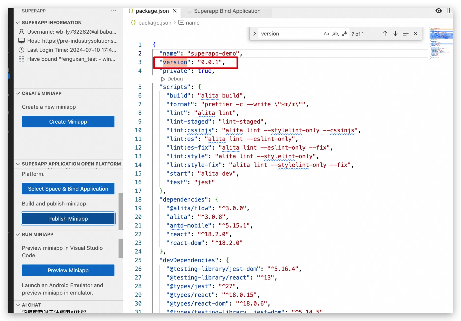 Publish H5 Application as a SuperApp Miniapp - SuperApp Business Application Platform - Alibaba ...