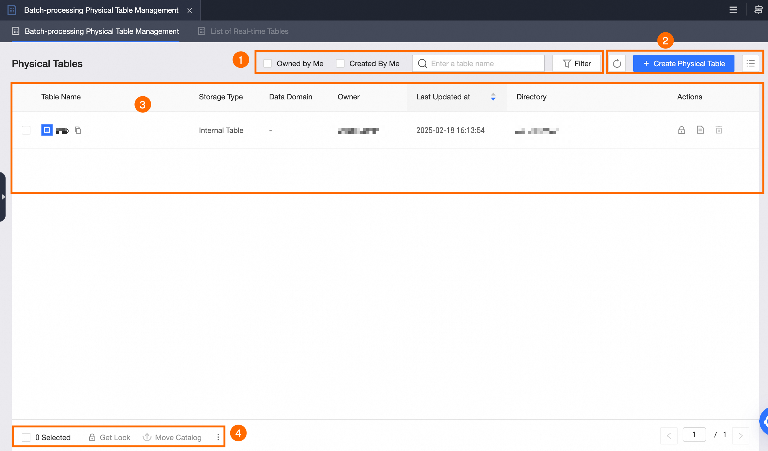 Manage offline physical tables/streaming tables - Dataphin - Alibaba ...