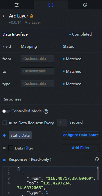 Arc layer - DataV - Alibaba Cloud Documentation Center