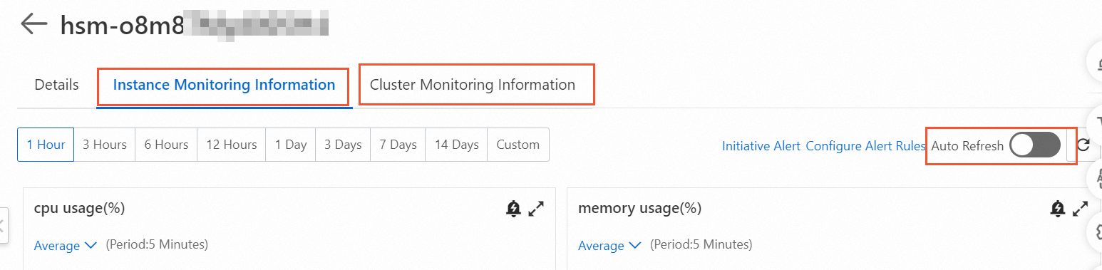View HSM metrics and configure alert rules - Key Management Service ...