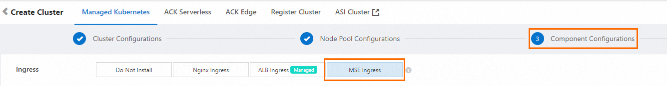 Install, upgrade, and uninstall the MSE Ingress Controller component in an ACK or ASK cluster ...