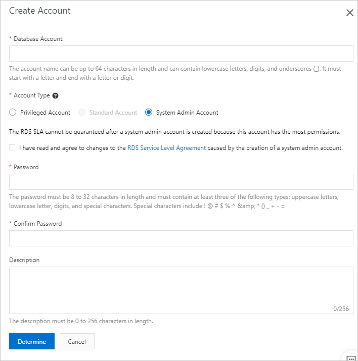 Create A System Admin Account For An ApsaraDB RDS For SQL Server Instance ApsaraDB RDS 