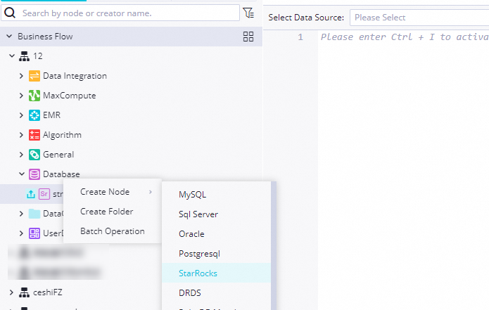 Connect DataWorks to EMR Serverless StarRocks - DataWorks - Alibaba Cloud Documentation Center