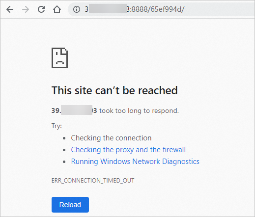 my simple application server cannot be accessed from specific IP ...