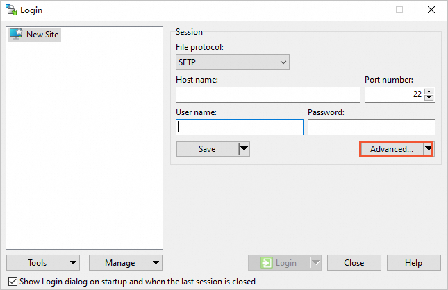 Use WinSCP to transfer files - Simple Application Server - Alibaba Cloud Documentation Center