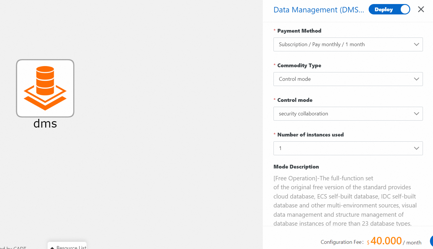 Create a DMS security rule - Cloud Architect Design Tools - Alibaba ...