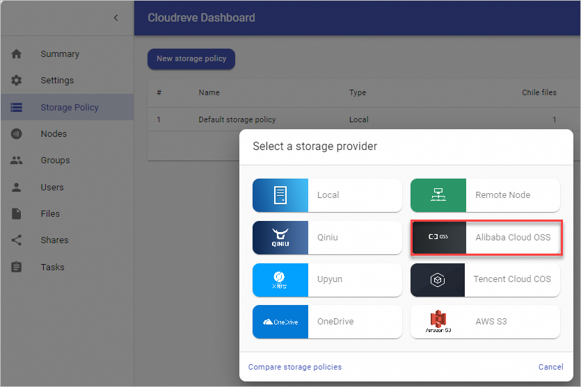 Build a cloud storage system - Simple Application Server - Alibaba Cloud Documentation Center