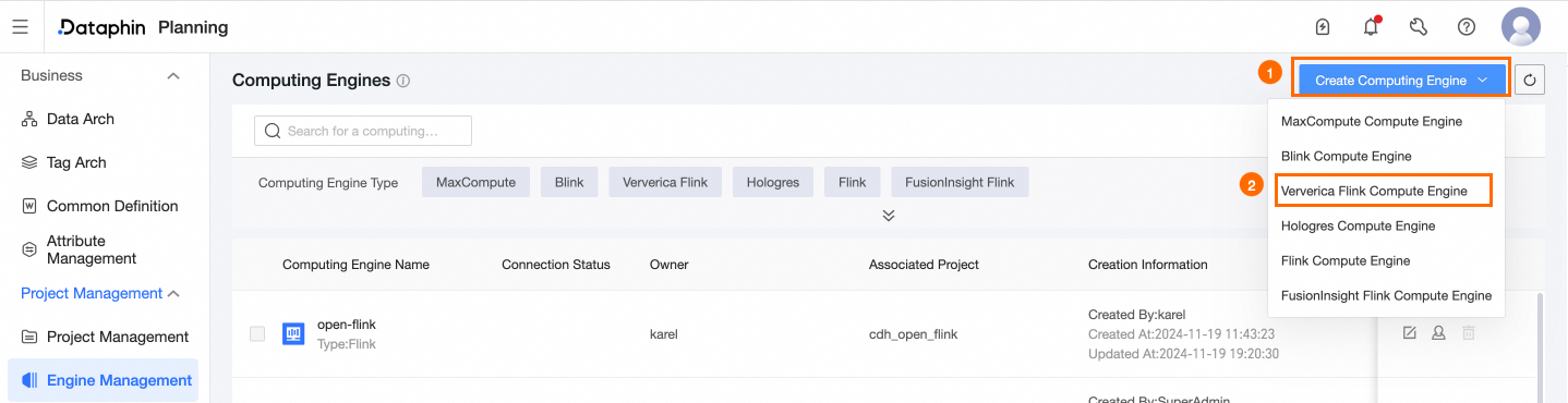 Create a Ververica Flink Compute Source - Dataphin - Alibaba Cloud ...