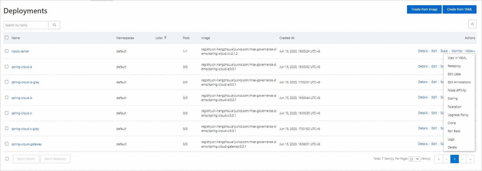 Enable Microservices Governance For Microservice Applications In An Ack Cluster Microservices 