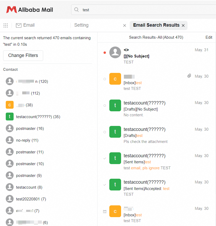How to perform email search on the web - Alibaba Mail - Alibaba Cloud ...