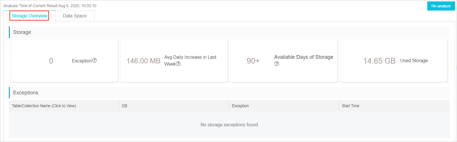 Storage Analysis User Guide Alibaba Documentation Center