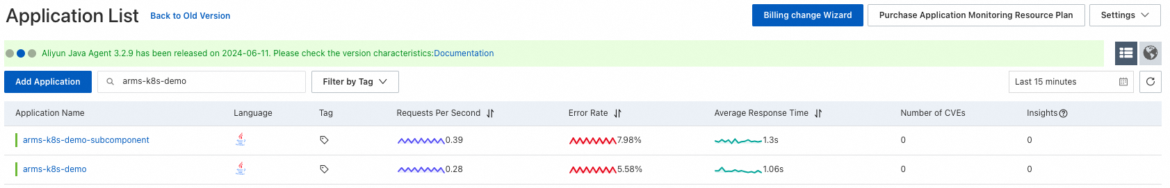 Monitor a Java application deployed in an ACK cluster - Application Real-Time Monitoring Service ...