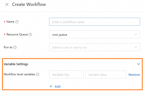 Variable management - E-MapReduce - Alibaba Cloud Documentation Center