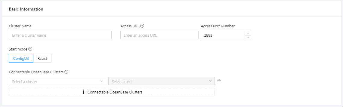 Create an OBProxy cluster -OceanBase Cloud Platform-OceanBase Documentation