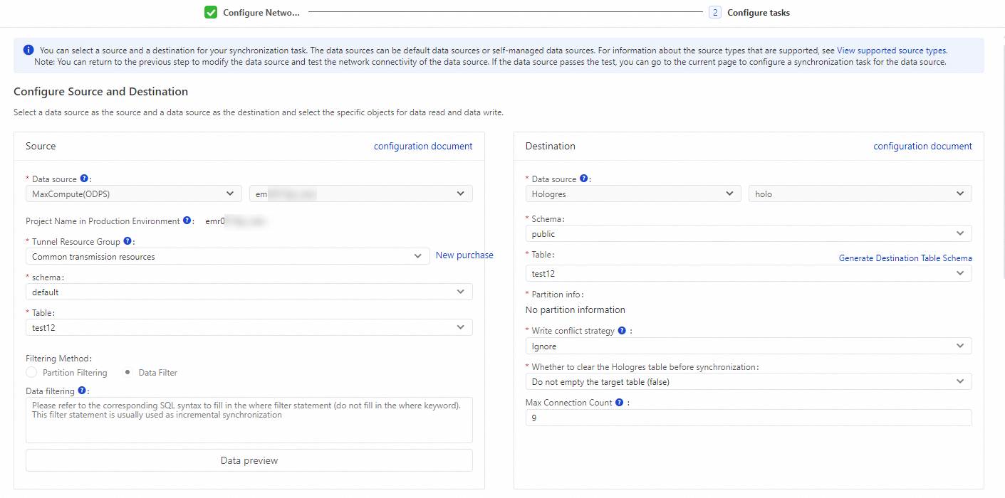 Batch synchronization tasks - DataWorks - Alibaba Cloud Documentation Center