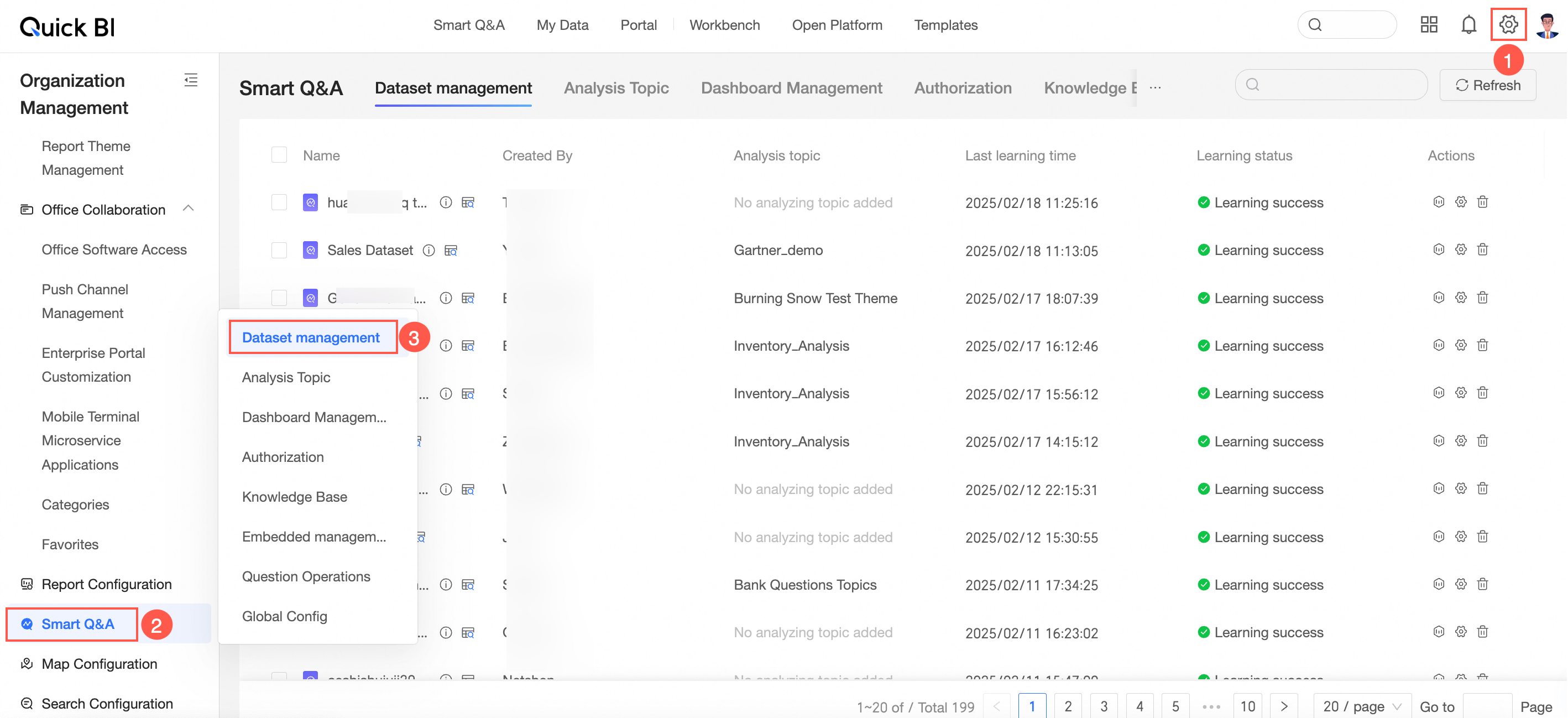 Data query Resource Management - Quick BI - Alibaba Cloud Documentation Center