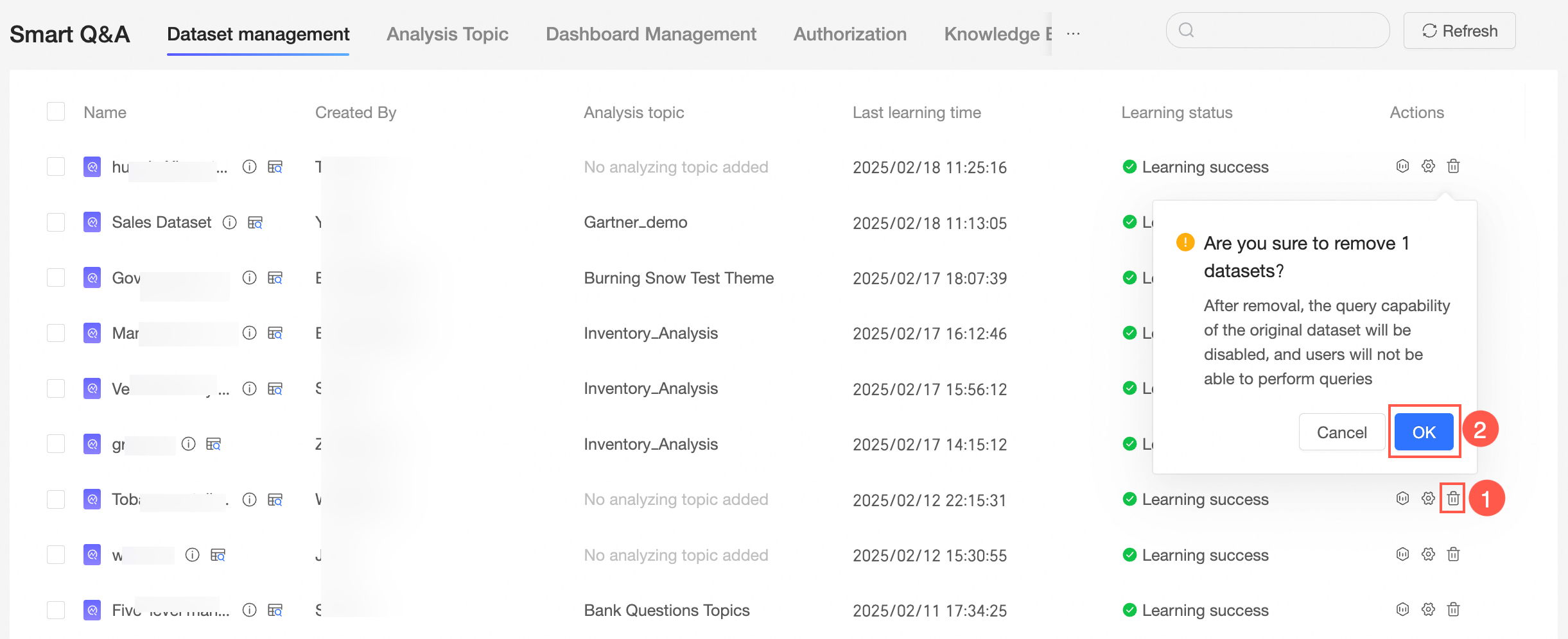 Data query Resource Management - Quick BI - Alibaba Cloud Documentation Center