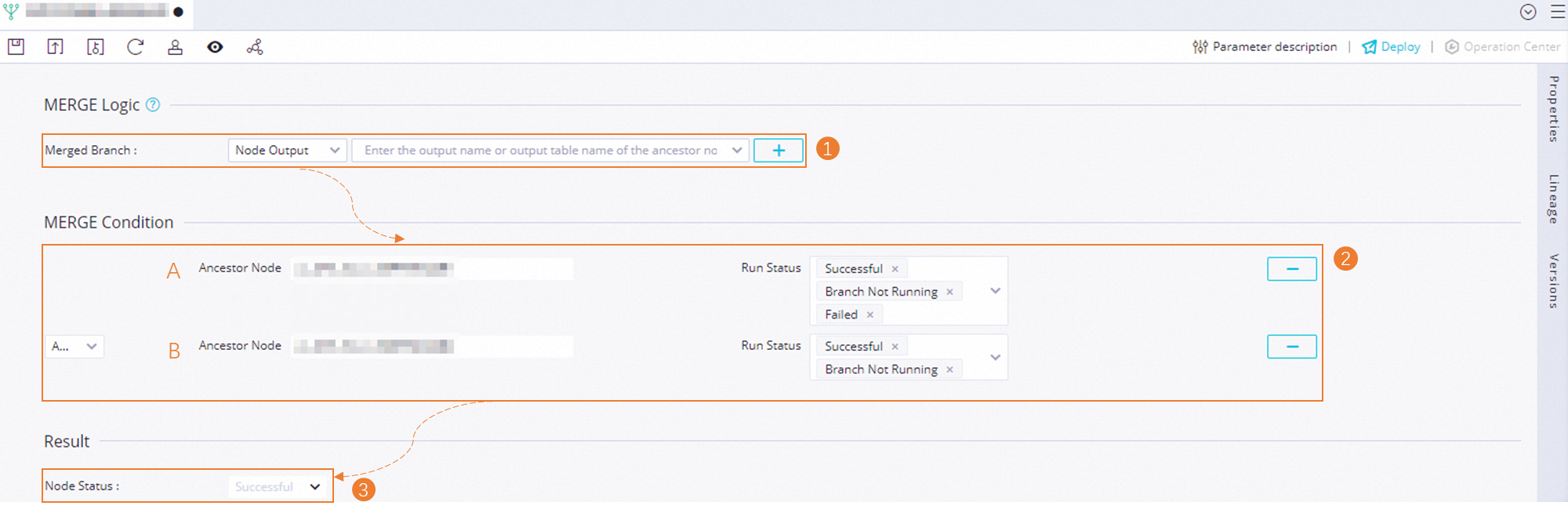 Konfigurasi Node Penggabungan - DataWorks - 阿里云
