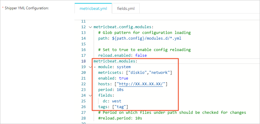 Menyiapkan File Konfigurasi YML untuk Shipper - Elasticsearch - 阿里云
