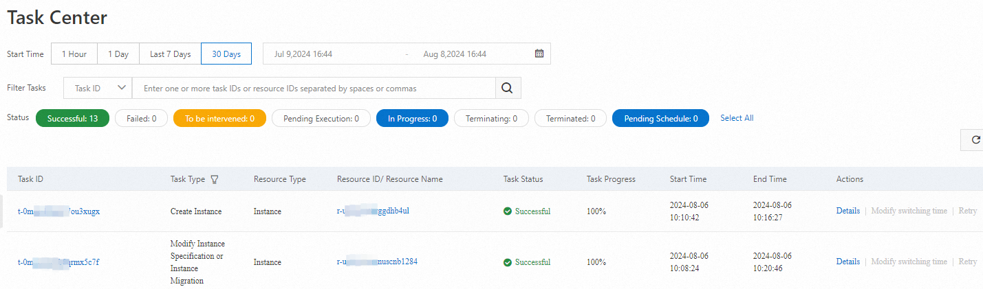 Pusat Tugas Tair - Tair (Redis® OSS-Compatible) - 阿里云