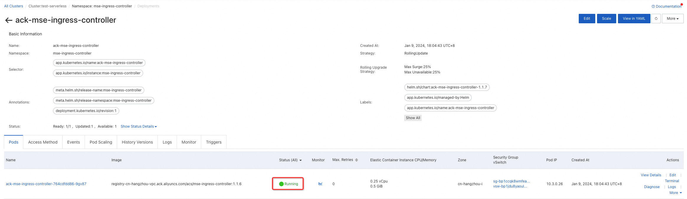 Memberi Izin kepada MSE Ingress Controller di klaster kontainer - Microservices Engine - 阿里云
