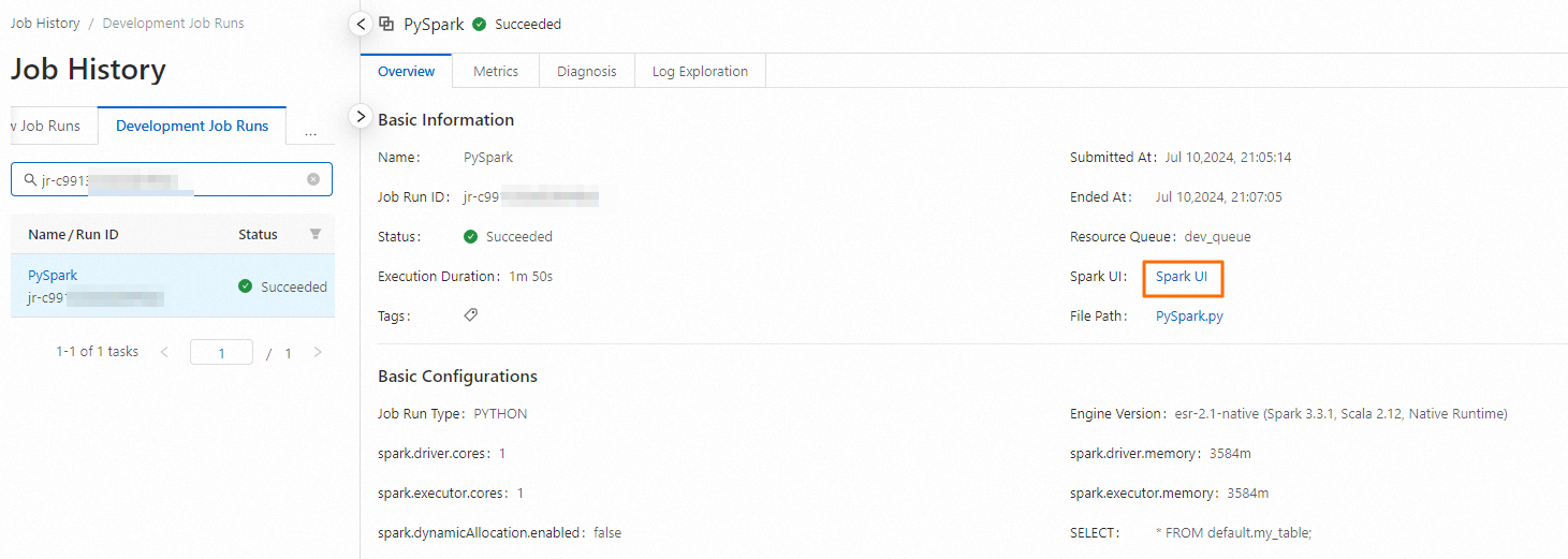 PySparkバッチジョブ開発の開始 - E-MapReduce - Alibaba Cloud ドキュメントセンター