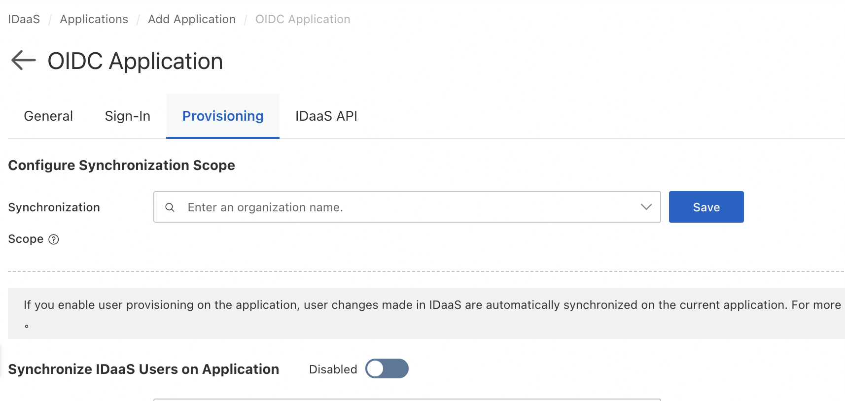 アカウントのプロビジョニング - IDaaS イベントコールバック - Identity as a Service - Alibaba ...