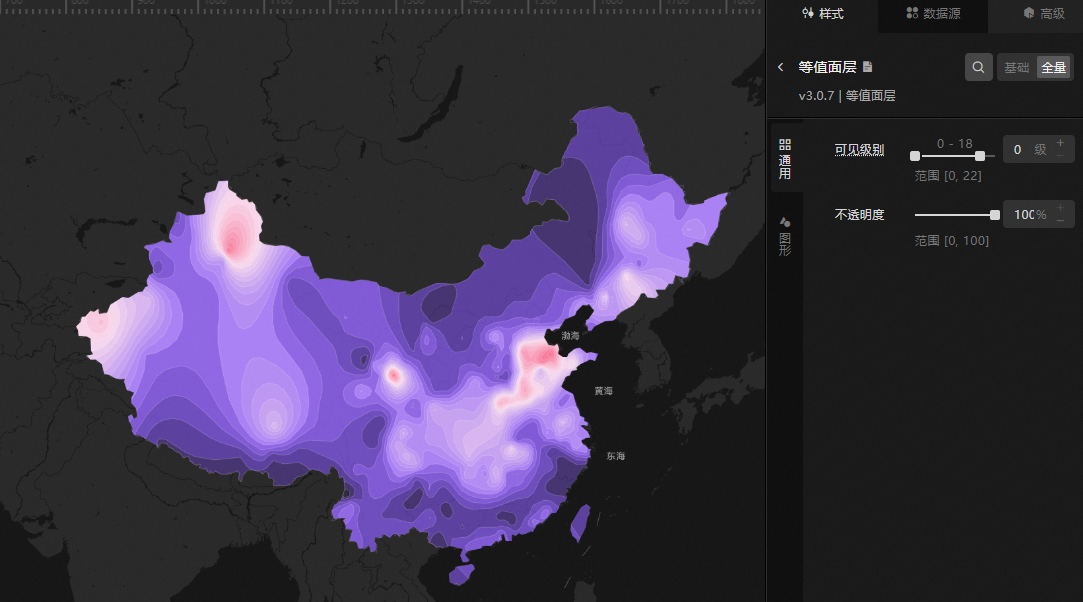 等值面层（v3 X版本） Datav数据可视化 阿里云帮助中心