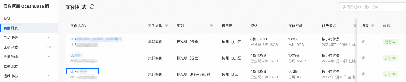 建立 OBKV 執行個體使用者及授權 - ApsaraDB for OceanBase - 阿里雲