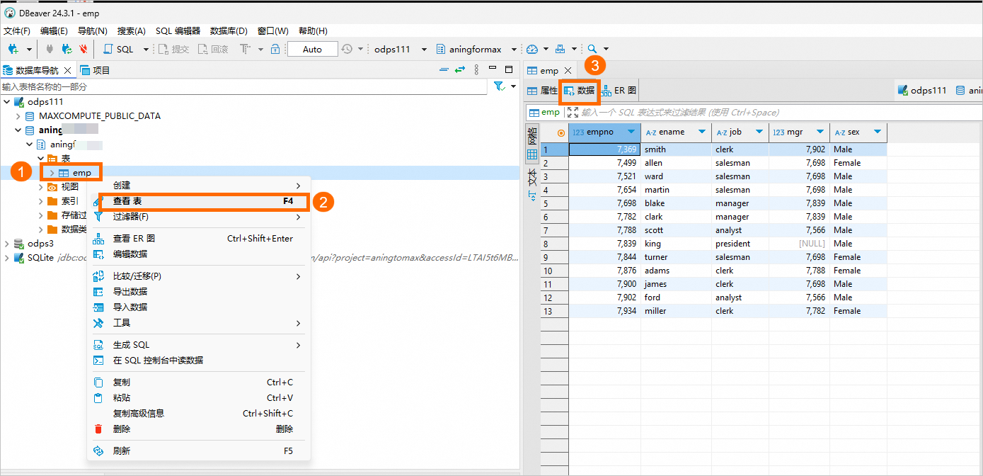 如何串連DBeaver和MaxCompute專案並管理資料 - MaxCompute - 阿里雲