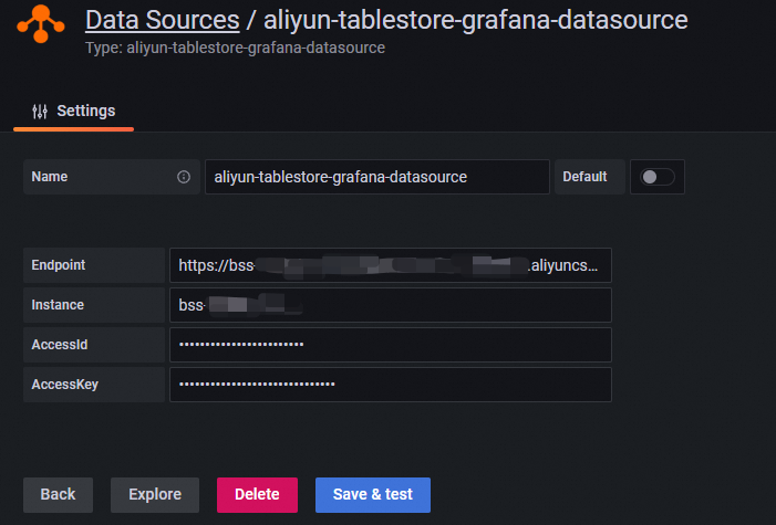 添加並使用Tablestore資料來源 - Managed Service for Grafana - 阿里雲