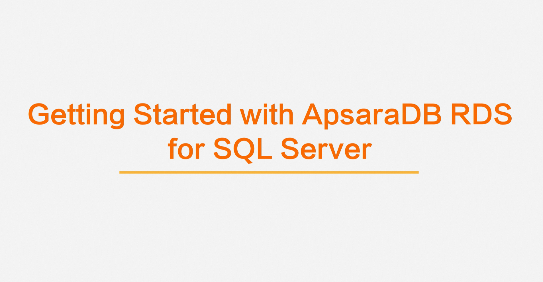 Introduction to ApsaraDB RDS - Alibaba Cloud Document Center